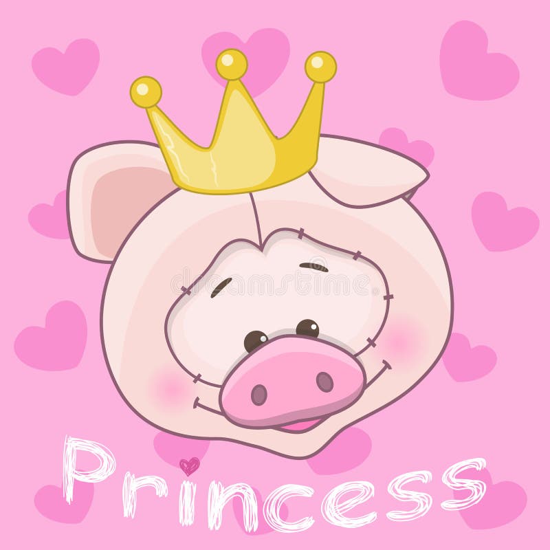 Princess Pig stock vector. Illustration of nobility, characters - 49127268