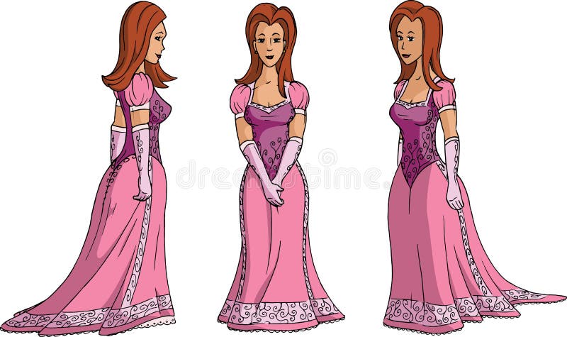 Princess Poses stock vector. Illustration of royalty - 37065040