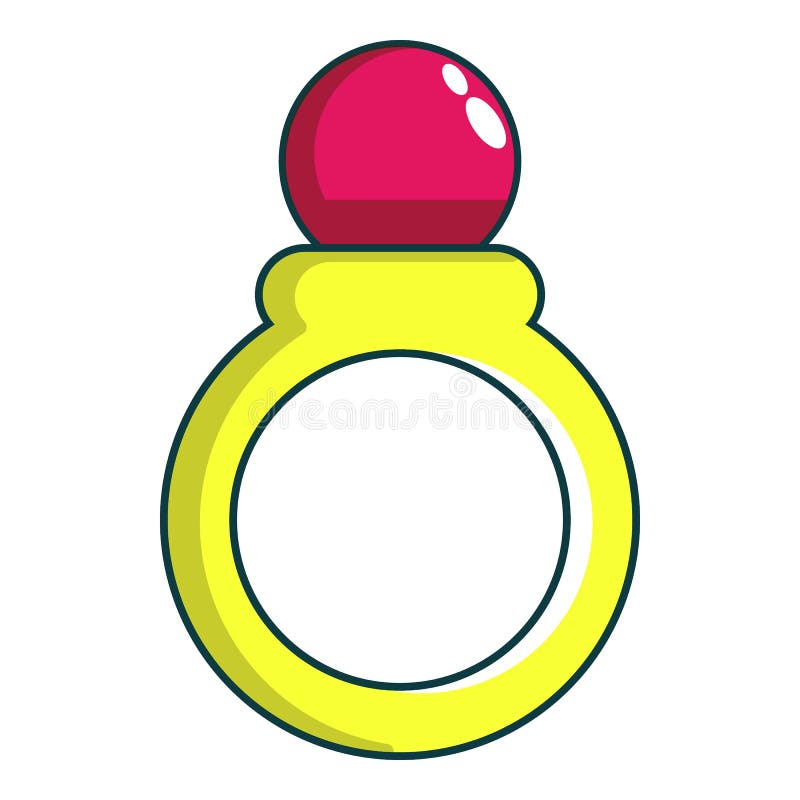 Princess Ring Icon, Cartoon Style Stock Vector - Illustration of ...