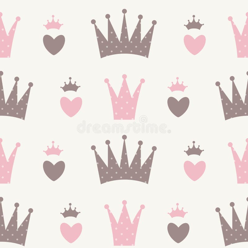 Princess Seamless Pattern Background Stock Vector - Illustration of ...