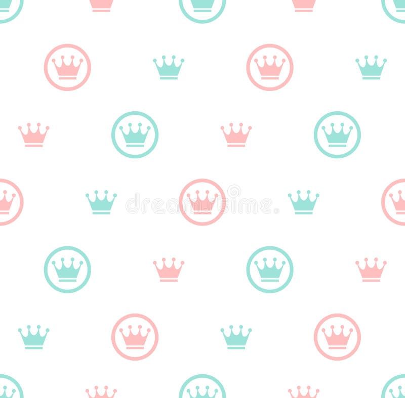 Princess Seamless Pattern Background Stock Vector - Illustration of ...