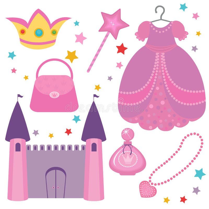 Sweet Princess Icons stock vector. Illustration of sticker - 21686953