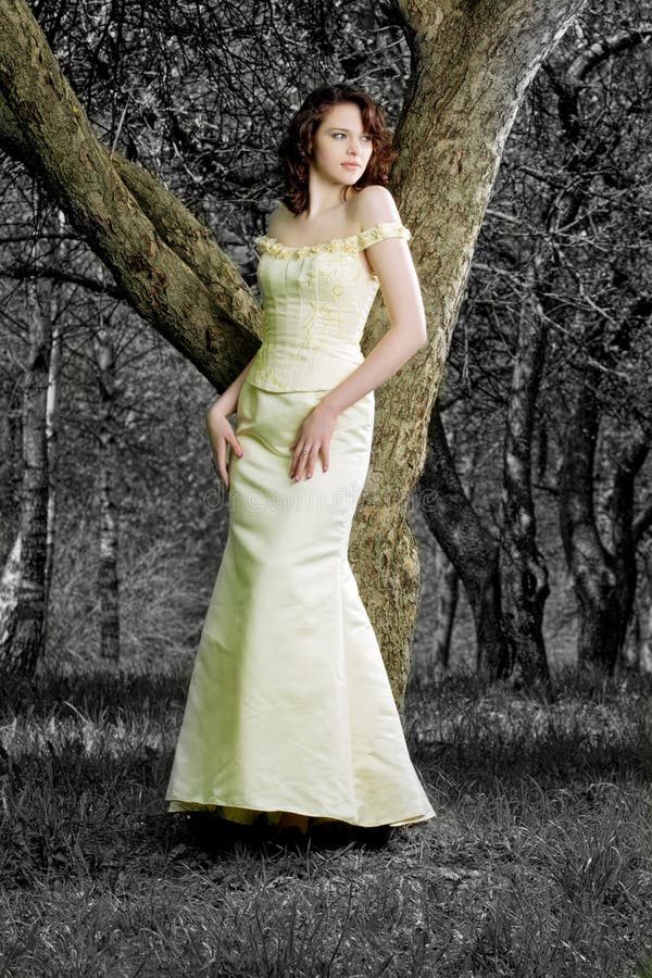 Princess of spring forest stock image. Image of colors - 19954281