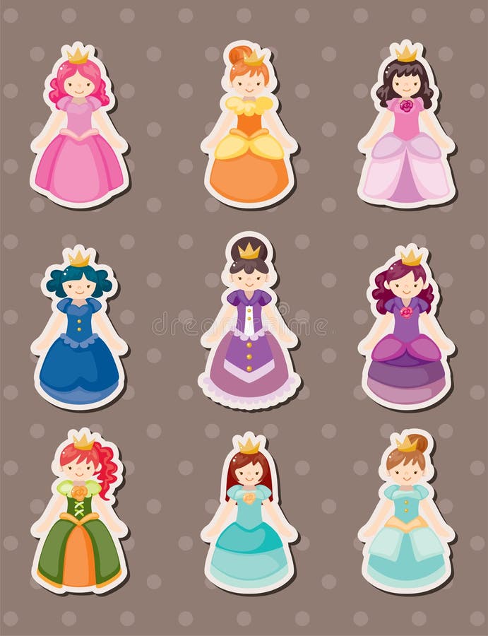 Cartoon princess card stock vector. Illustration of design - 18390659