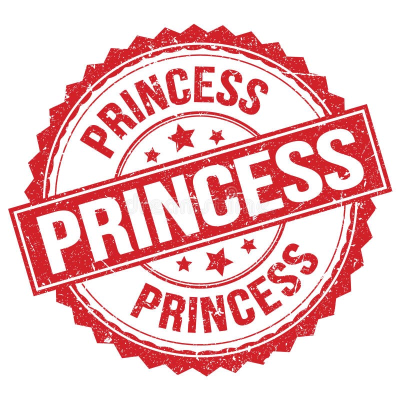 PRINCESS Text on Red Round Stamp Sign Stock Illustration - Illustration ...