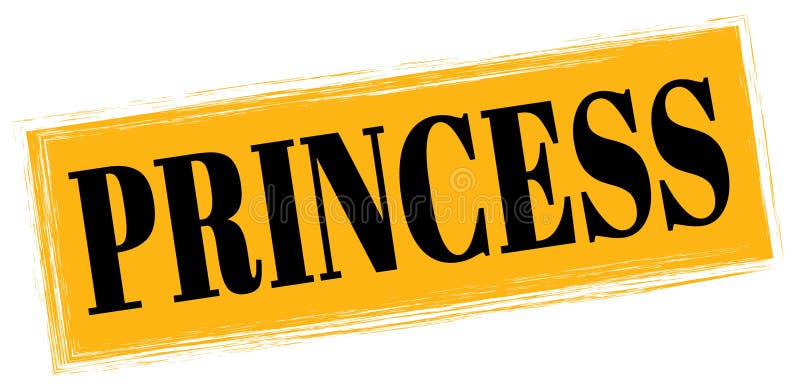 PRINCESS Text Written on Orange-black Stamp Sign Stock Illustration ...