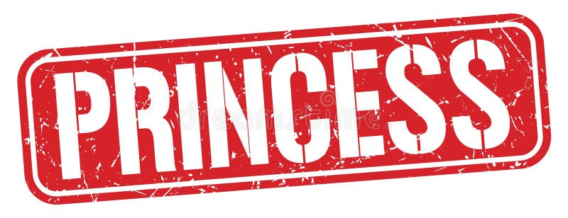 PRINCESS Text Written on Red Stamp Sign Stock Illustration ...