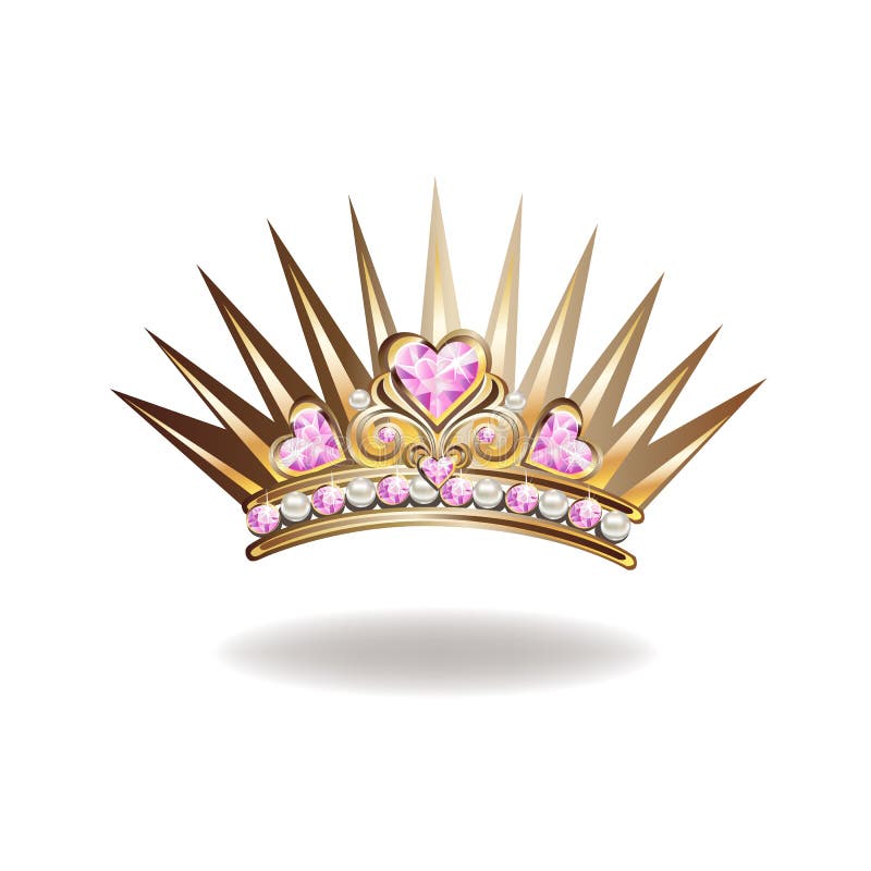 Princess Crown Pearls Pink Stock Illustrations – 137 Princess Crown ...