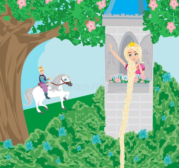 Princess Tower Waiting Prince Stock Illustrations – 54 Princess Tower ...