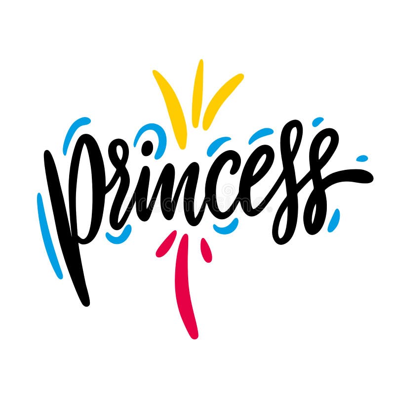 Princess Vector Lettering. Modern Brush Calligraphy. Vector ...