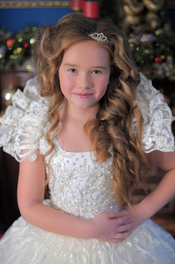 Princess in a white dress stock photo. Image of ball - 80137554