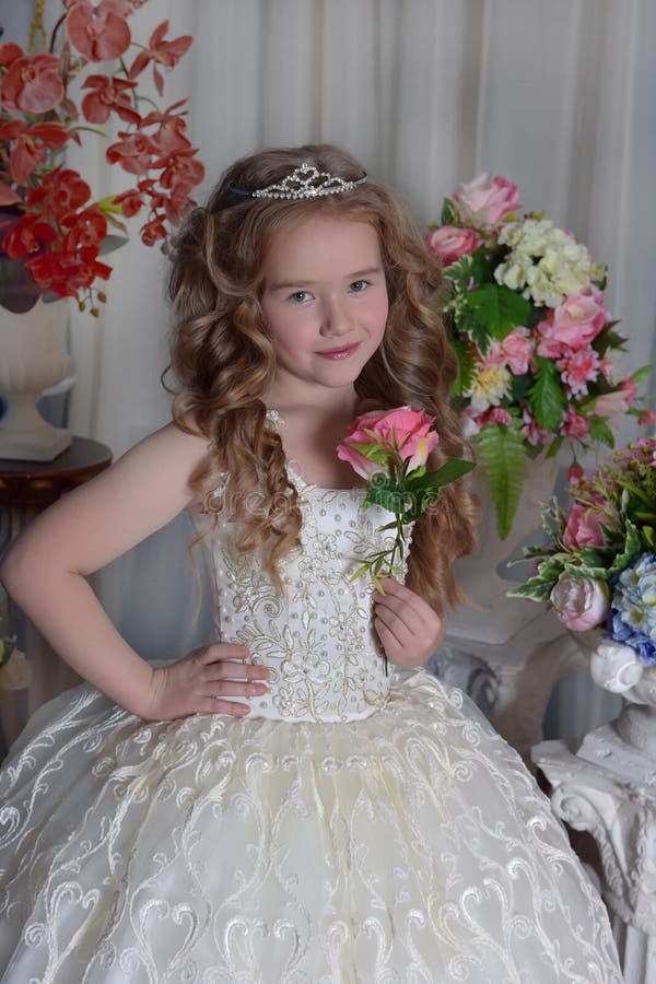 Princess in a white dress stock image. Image of clothes - 80137917