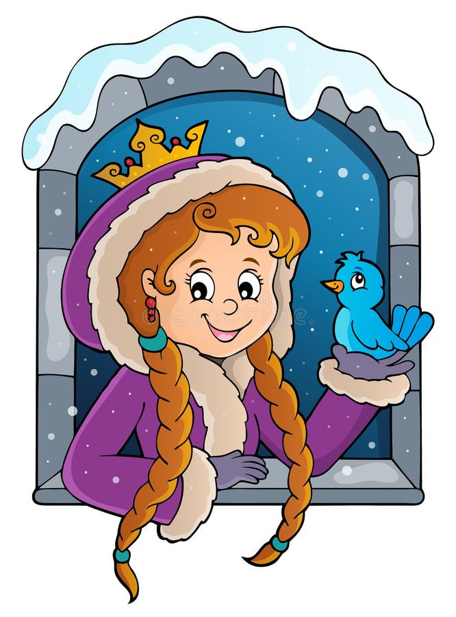 Princess in Window Theme Image 1 Stock Vector - Illustration of looking ...