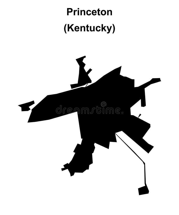 Princeton outline map stock vector. Illustration of princeton - 387341182