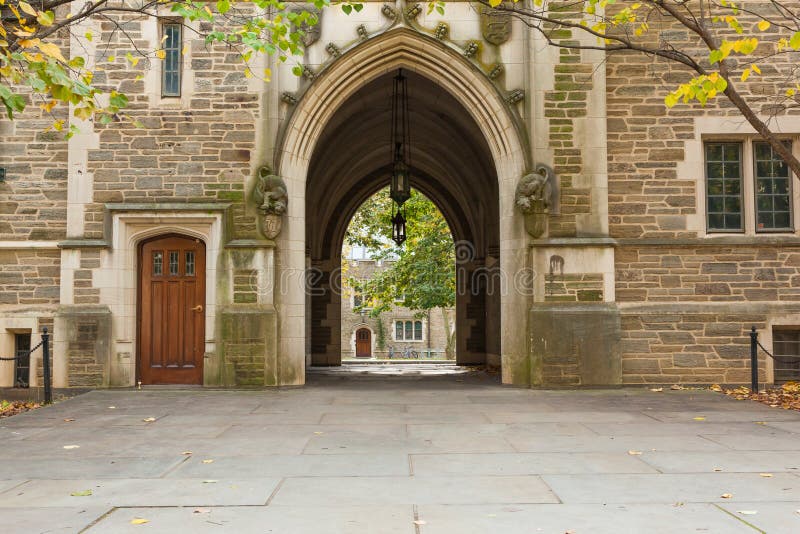 Princeton University Arches in Fall Editorial Image - Image of fall ...