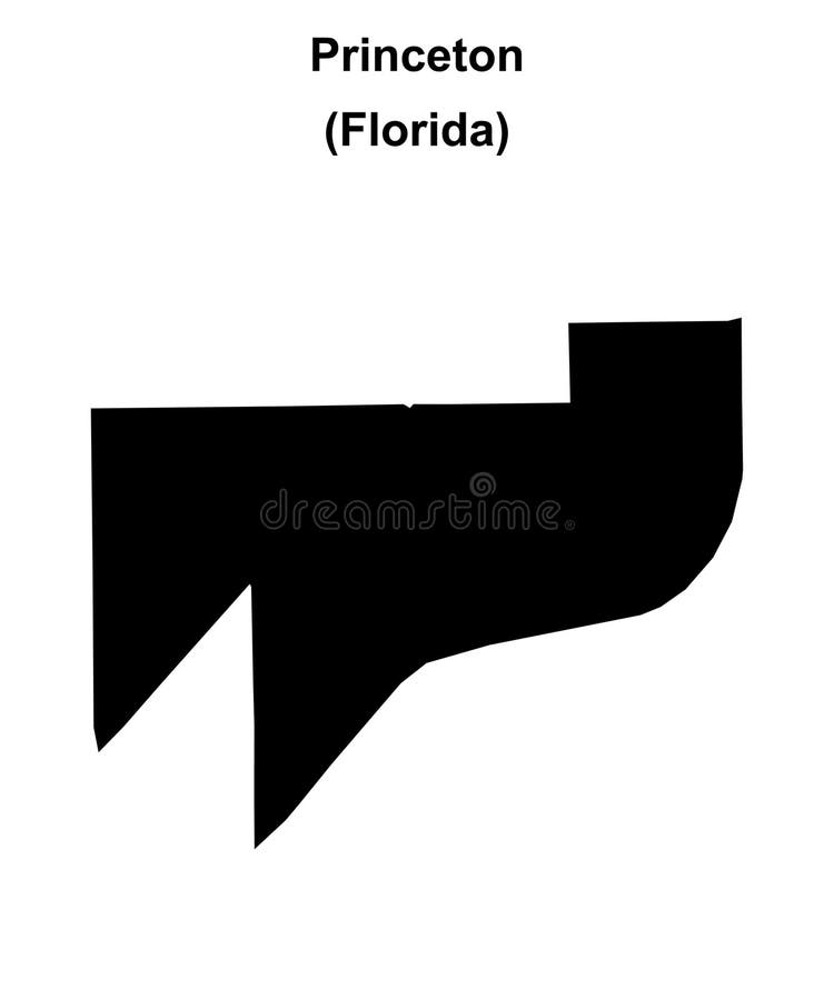 Princeton outline map stock vector. Illustration of vector - 357255967