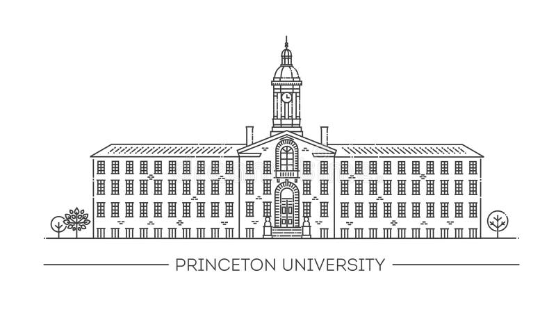 Princeton University. Vector Illustration. an Old University Building ...