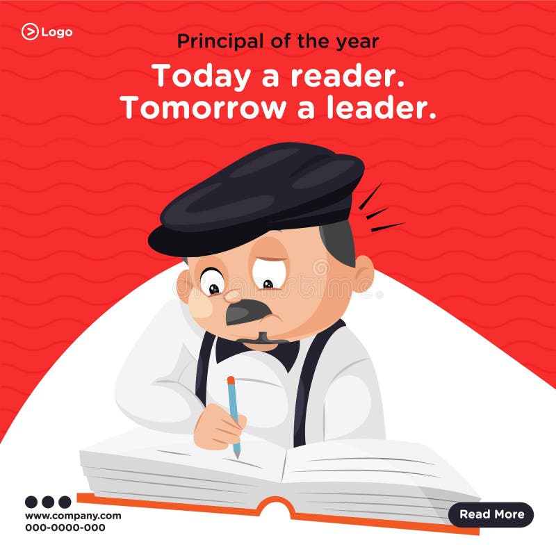 Banner Design of Principal of the Year Stock Vector - Illustration of ...