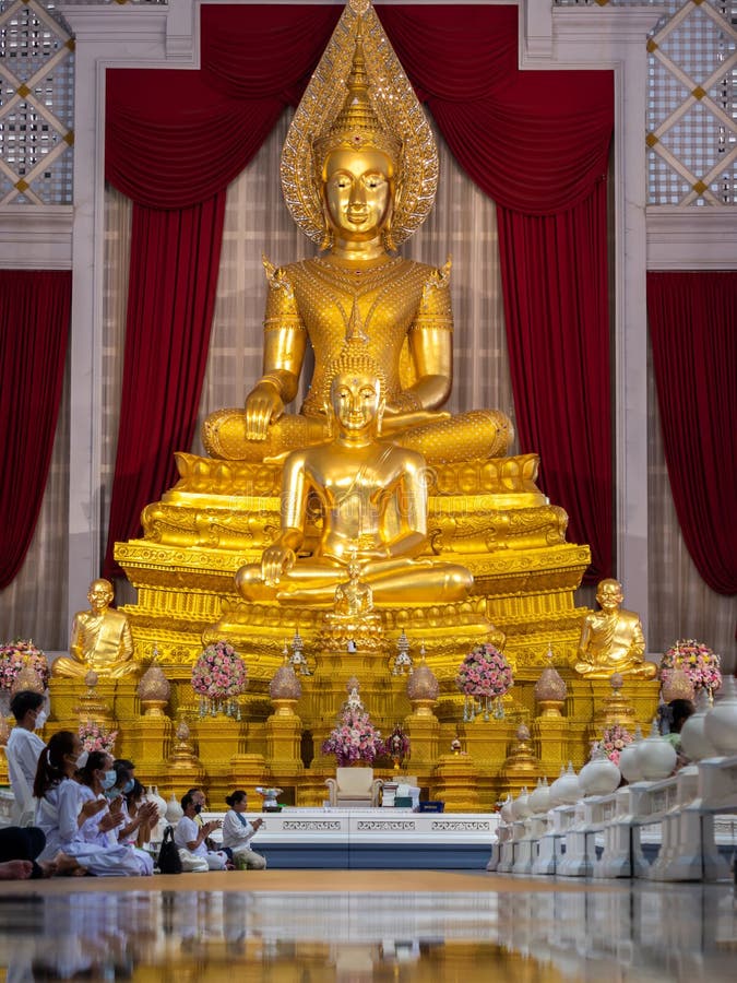 Principal Buddha Image in the Buddhist Church Stock Image - Image of ...