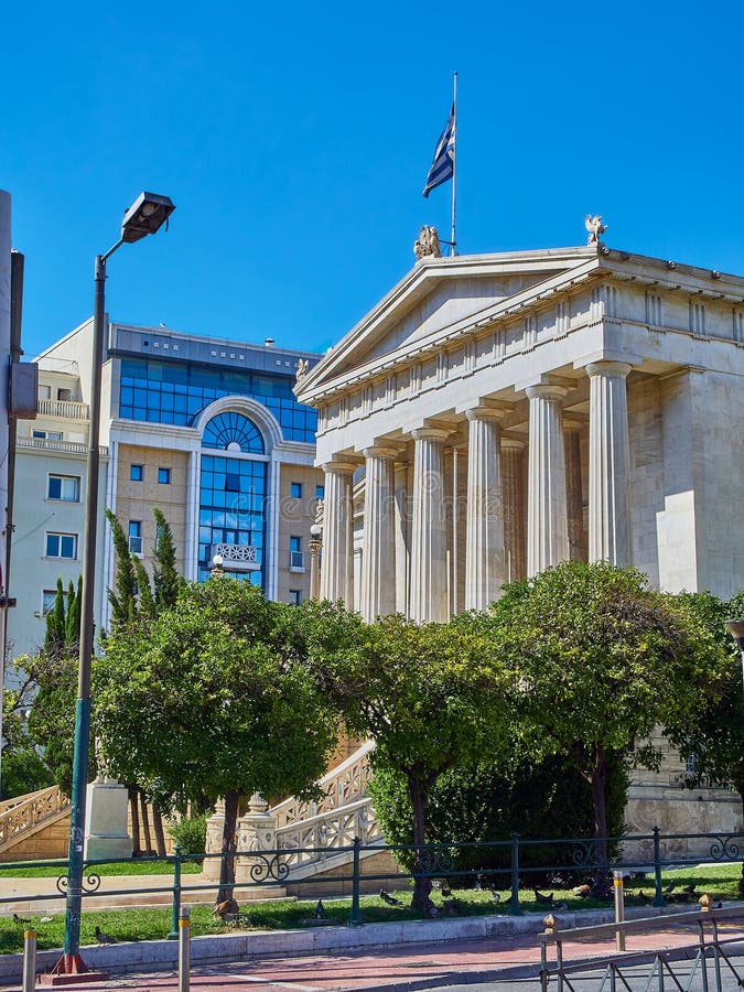 National Library of Greece. Athens, Attica. Stock Photo - Image of ...