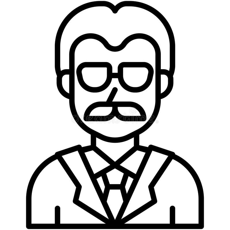 Principal Icon, High School Related Vector Illustration Stock Vector ...