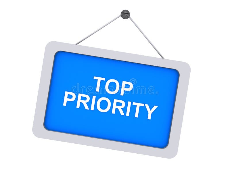 Prioridad en marco rojo stock de ilustración. Ilustración de sello ...