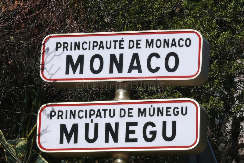 Principality of Monaco Sign Stock Image - Image of outside, road: 6479367