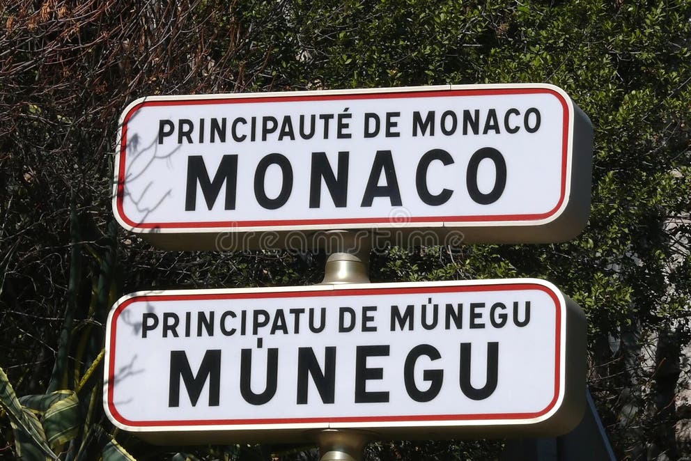 Principality of Monaco Sign Stock Image - Image of outside, road: 6479367