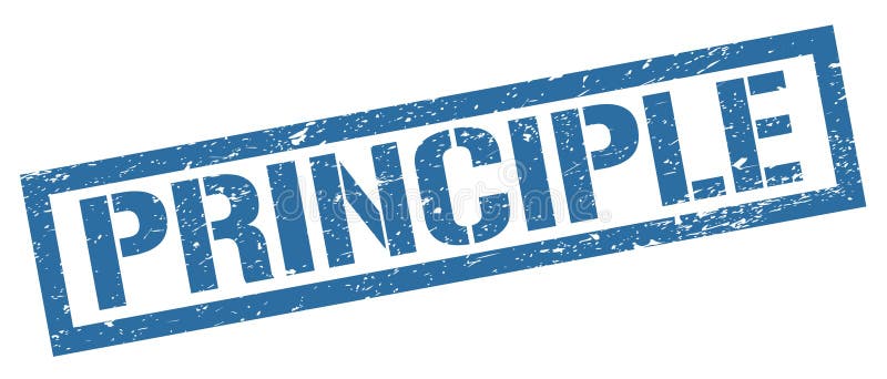 PRINCIPLE Blue Grungy Rectangle Stamp Stock Illustration - Illustration ...