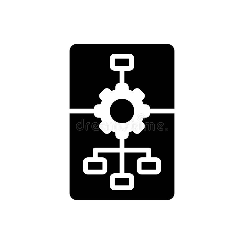 Black Solid Icon for Principle, Tenet and Planning Stock Vector ...