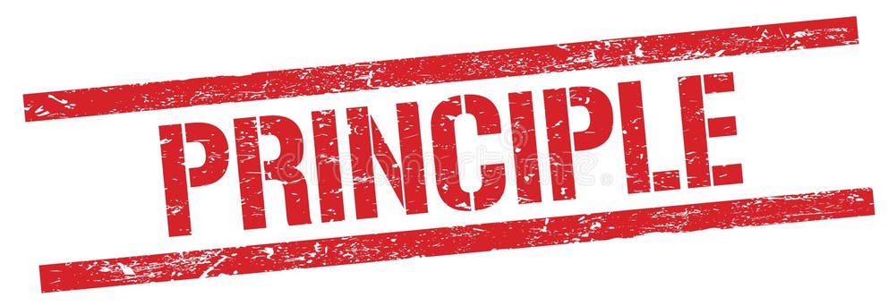 PRINCIPLE Text on Red Grungy Rectangle Stamp Stock Illustration ...