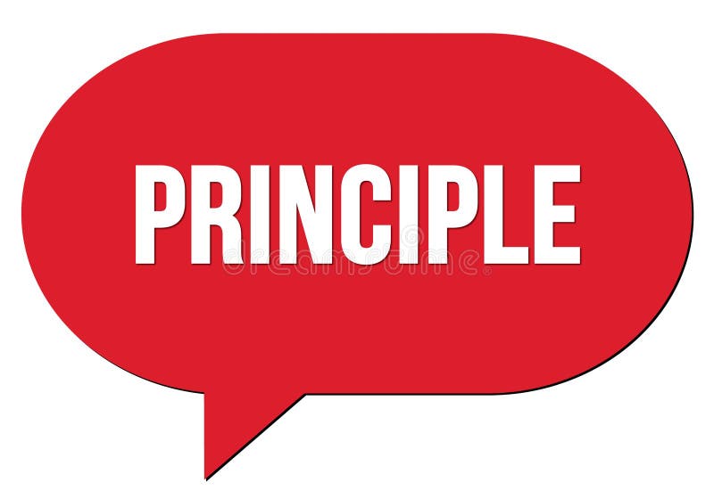 PRINCIPLE Text Written in a Red Speech Bubble Stock Illustration ...