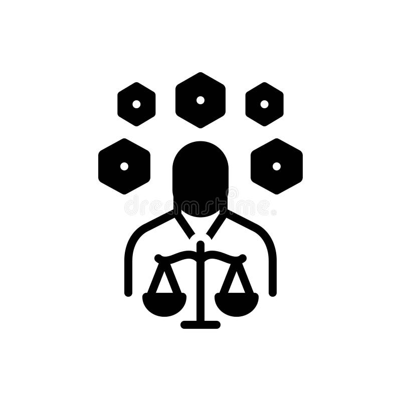 Black Solid Icon for Principles, Basis and Law Stock Vector ...