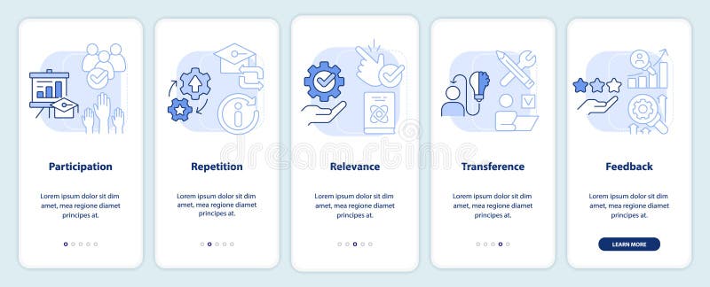Principles of Learning for Students Light Blue Onboarding Mobile App ... Principles of Learning for Students Light Blue Onboarding Mobile App ...