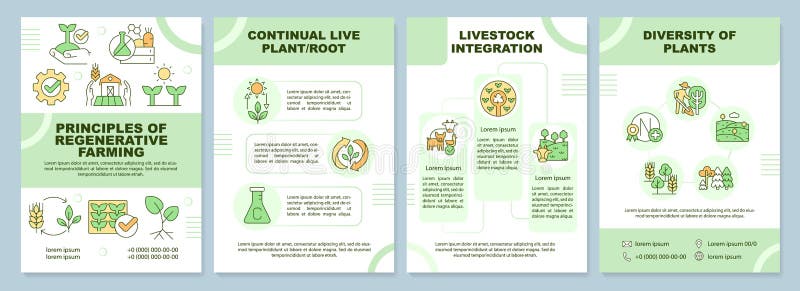 Principles of Regenerative Farming Brochure Template Stock Vector ...