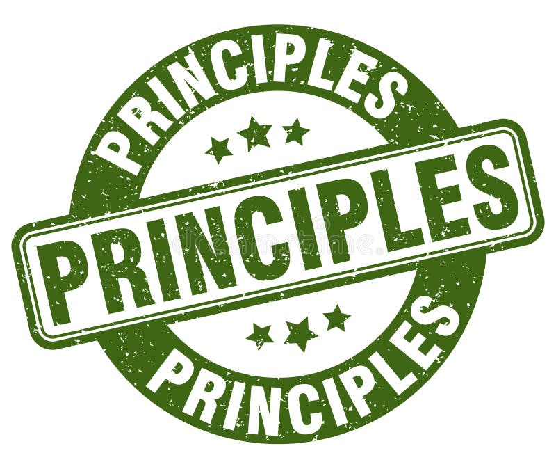 Principles Stamp. Principles Label. Round Grunge Sign Stock Vector ...