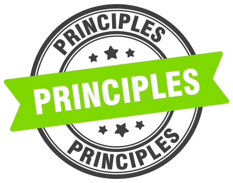 Principles Stamp. Principles Label on Transparent Background. Round ...