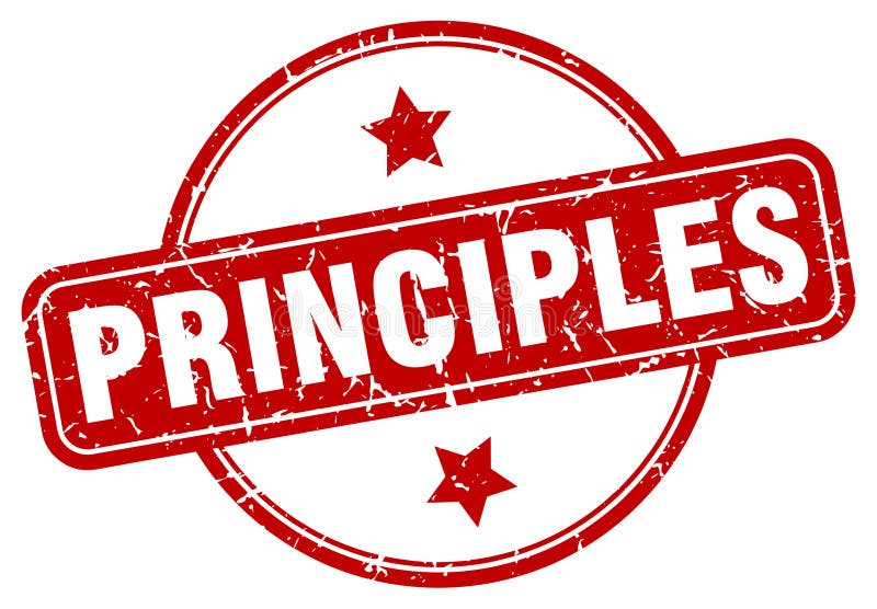 Principles Stamp. Principles Round Vintage Grunge Label Stock Vector ...