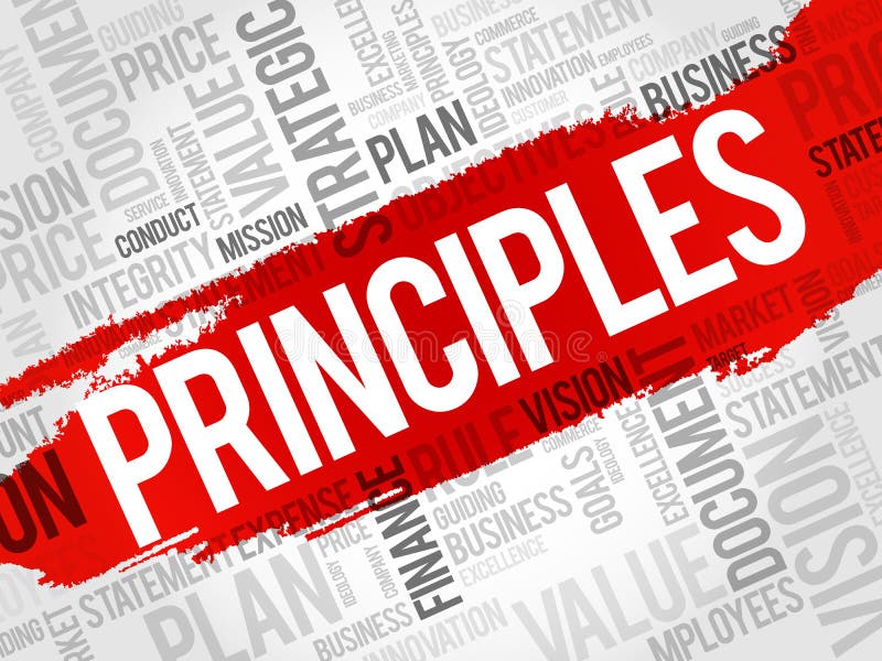 Principles word cloud stock illustration. Illustration of cloud - 200307660