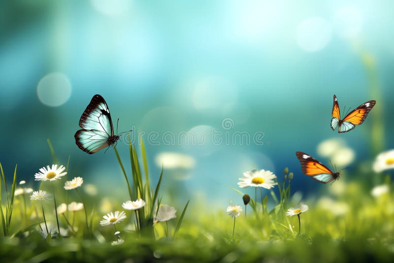 Pring Butterflies, AI Generated Stock Illustration - Illustration of ...