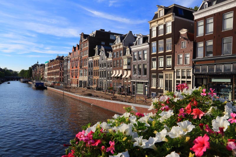 Prinsengracht Canal in Amsterdam, Netherlands Stock Image - Image of ...