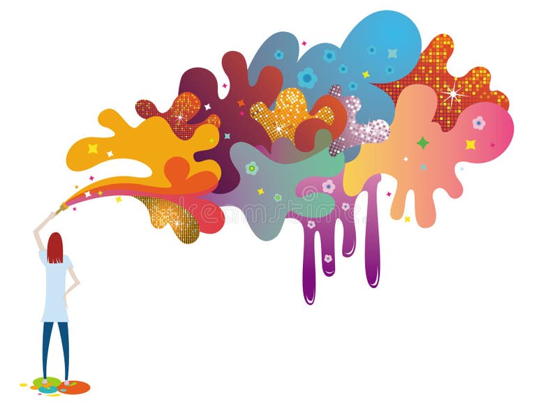 Print stock vector. Illustration of funky, creative, scribble - 10041346