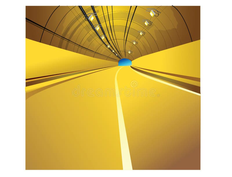 Tunnel and Highway with Flat and Cartoon Style. High Detailed Vector ... Tunnel and Highway with Flat and Cartoon Style. High Detailed Vector ...