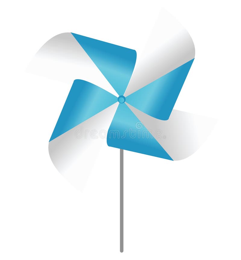 Pinwheel toy blue design stock illustration. Illustration of isolated ...