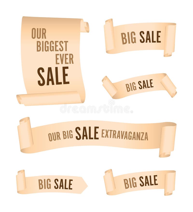Set of cream sale banners stock vector. Illustration of icon - 132077944