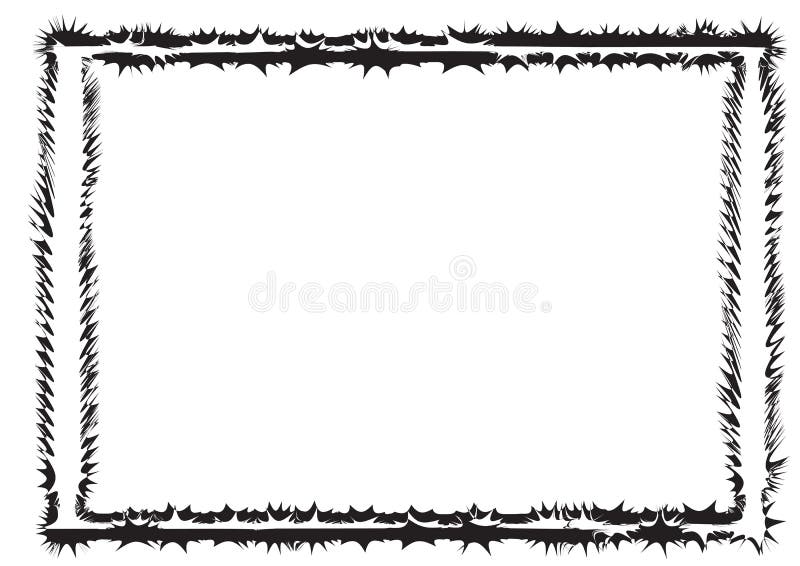 Spike lines scribble frame stock illustration. Illustration of stroke ...