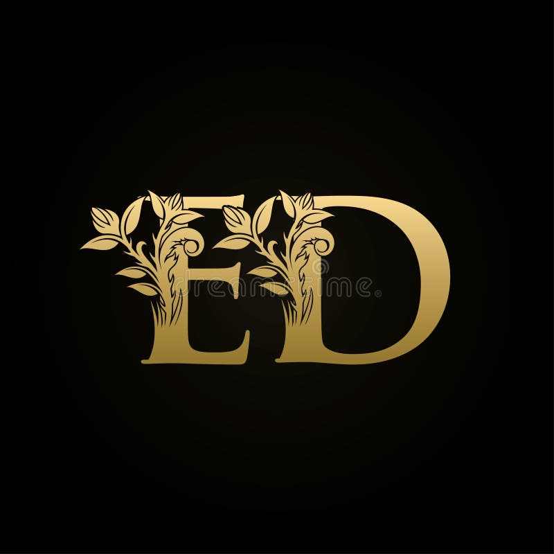 Classy ED Letter Gold logo stock illustration. Illustration of gold ...