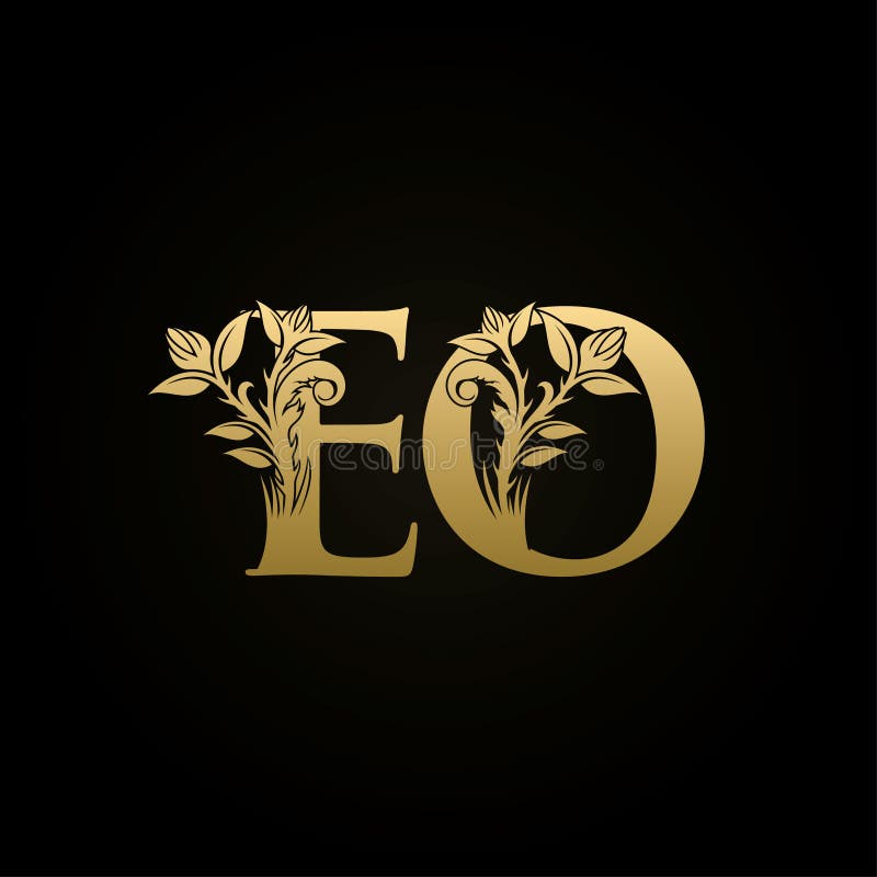 Classy EO Letter Gold logo stock illustration. Illustration of shape ...