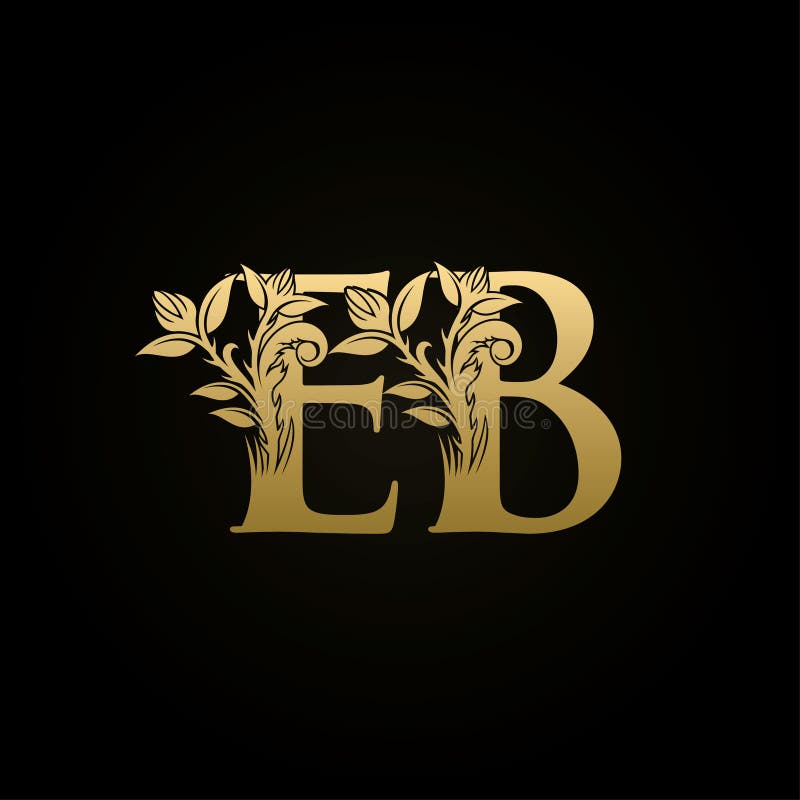 Classy EB Letter Gold logo stock illustration. Illustration of classy ...