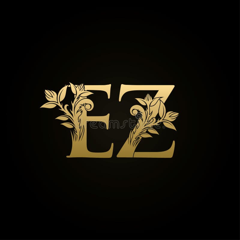 Classy EZ Letter Gold logo stock illustration. Illustration of shape ...